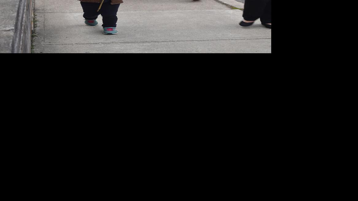 Little monsters on parade in downtown Grimsby