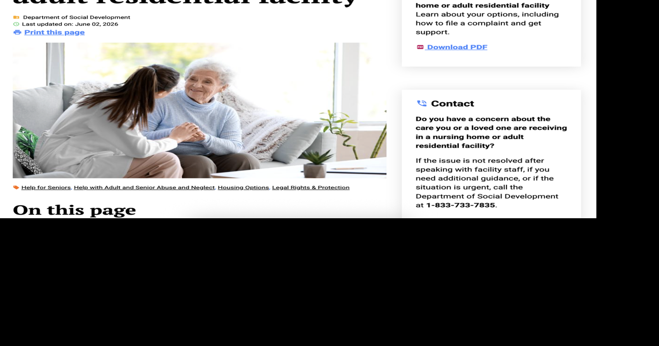 Province reviews safety and security procedures for nursing homes