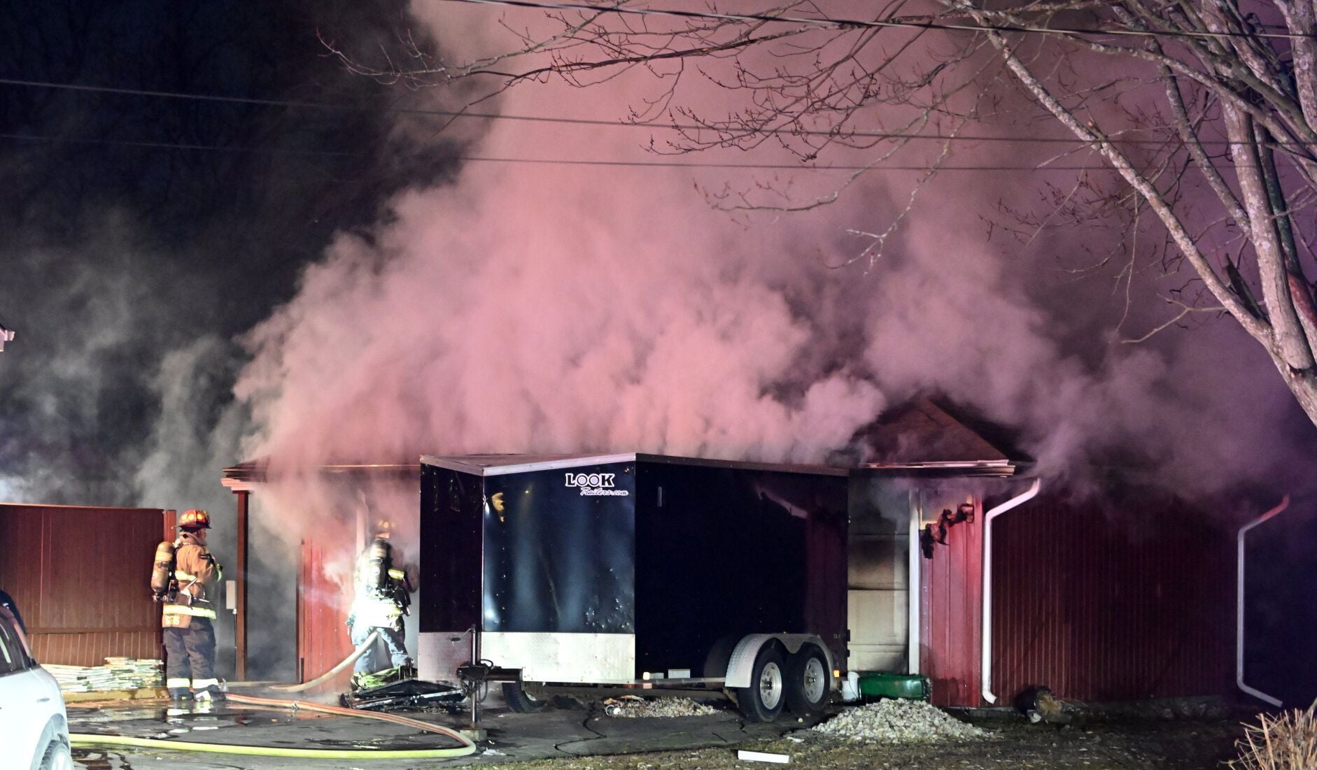 Port Colborne firefighters battle garage fire