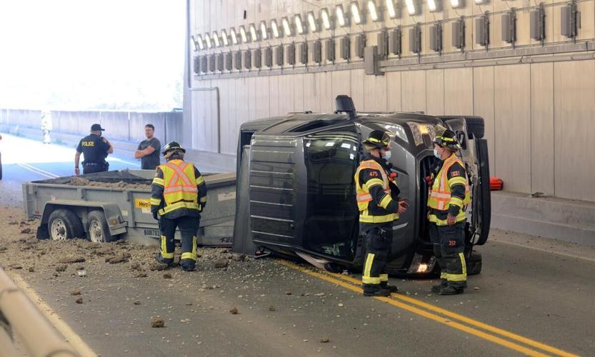 Photos: Single-vehicle crash closes Welland’s Townline Tunnel