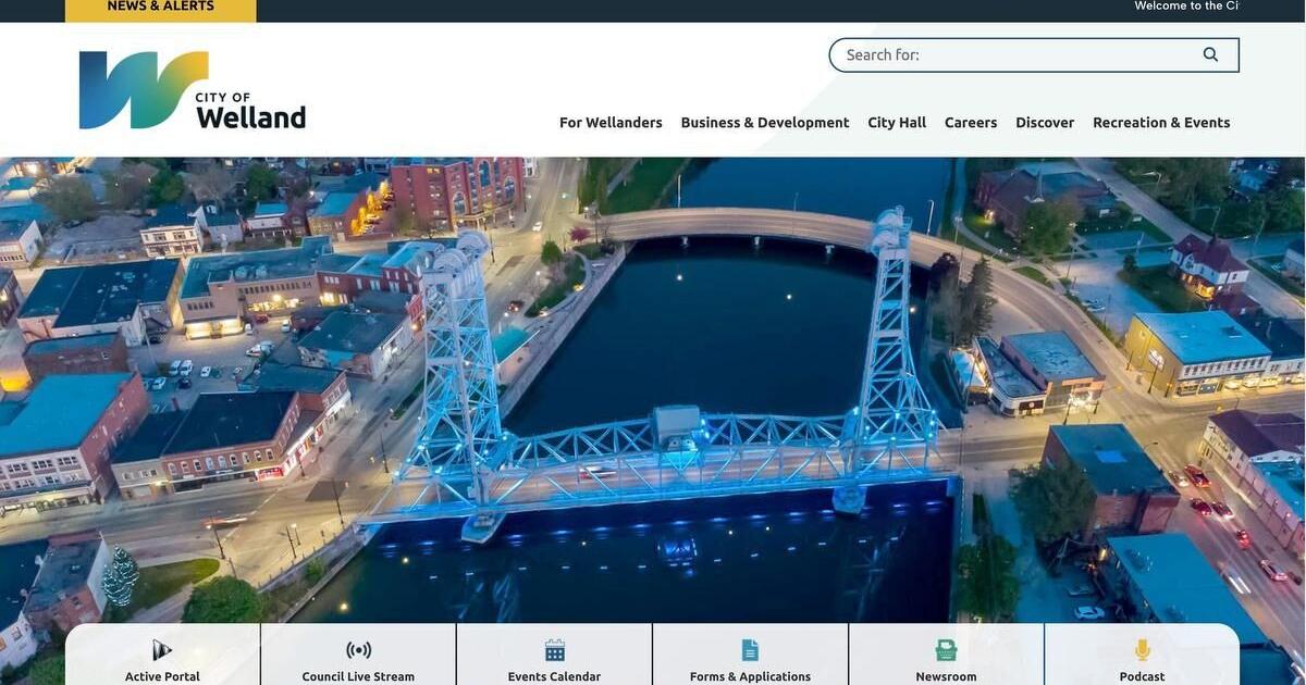 Welland launches new city website with new logo