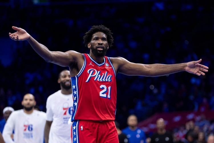 Philadelphia's Joel Embiid is fined $50,000 for a lewd gesture during a game against Boston