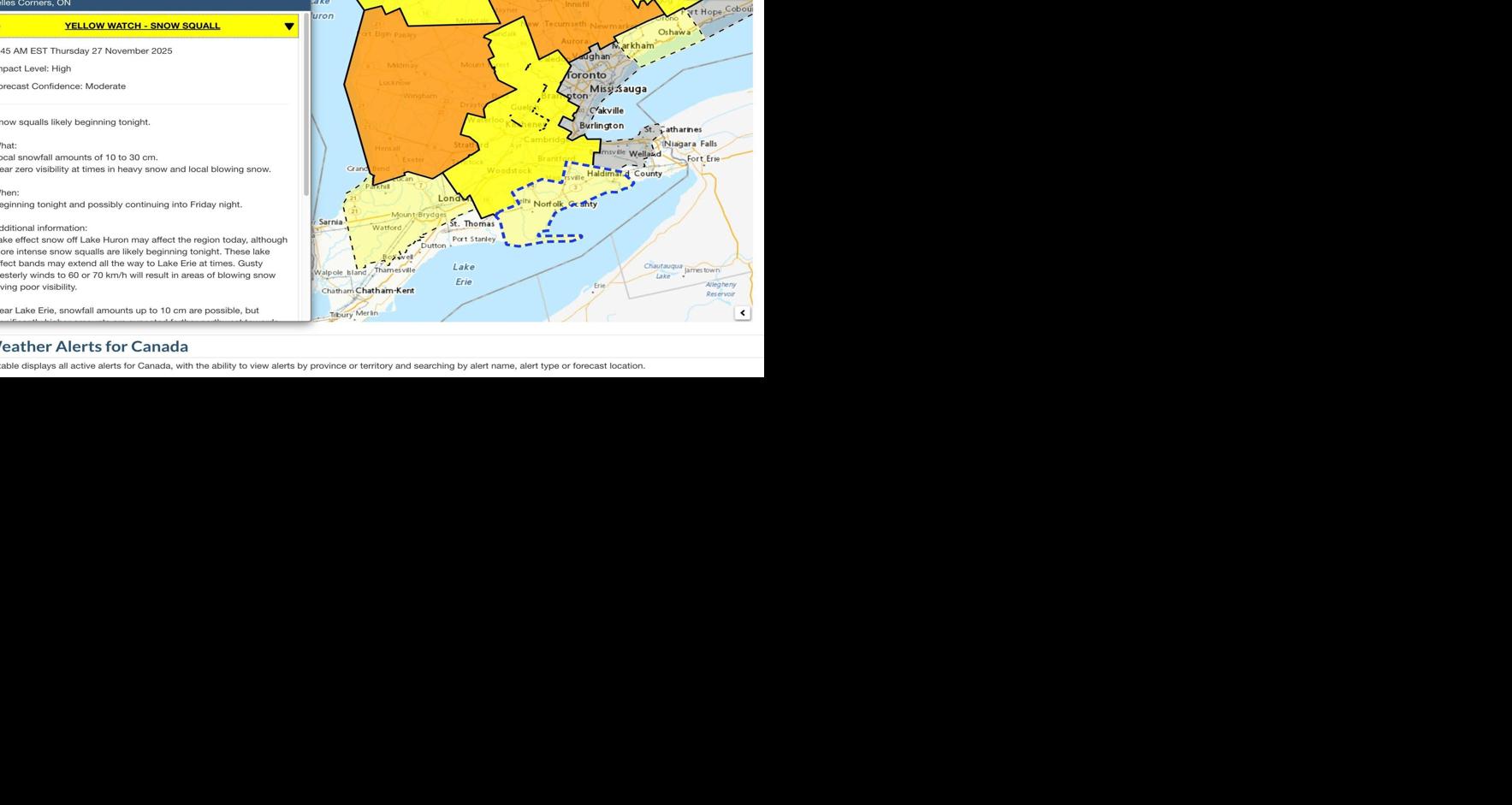 Canada launches new colour-coded weather alert system