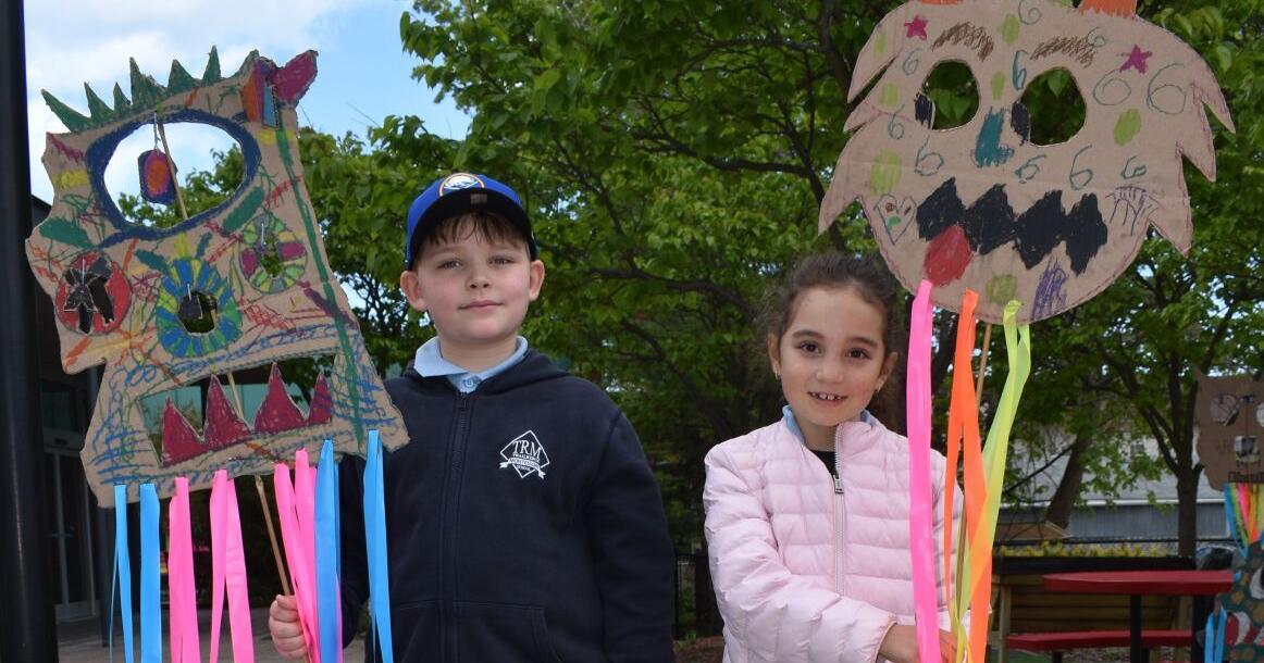 Little monsters on parade in downtown Grimsby