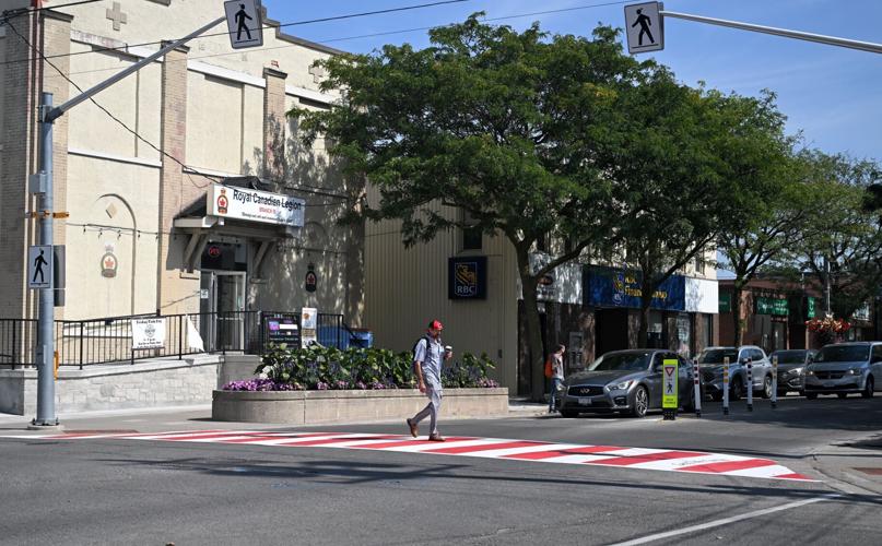 Veterans crosswalk installed in Port Colborne’s downtown