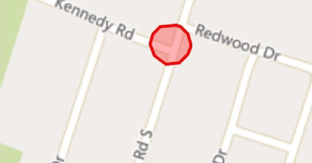 Pedestrian struck by vehicle in Grimsby, intersection closed