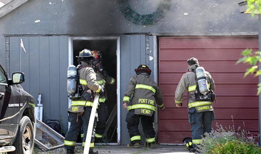 911 call and quick knockdown keeps Port Colborne garage fire from spreading
