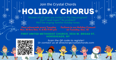 Crystal Chords Invite Women to Join Four-Week Holiday Chorus and Craft ...