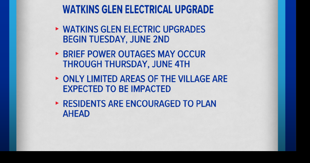 Schuyler County Residents Advised of Planned Electrical Upgrade | News ...