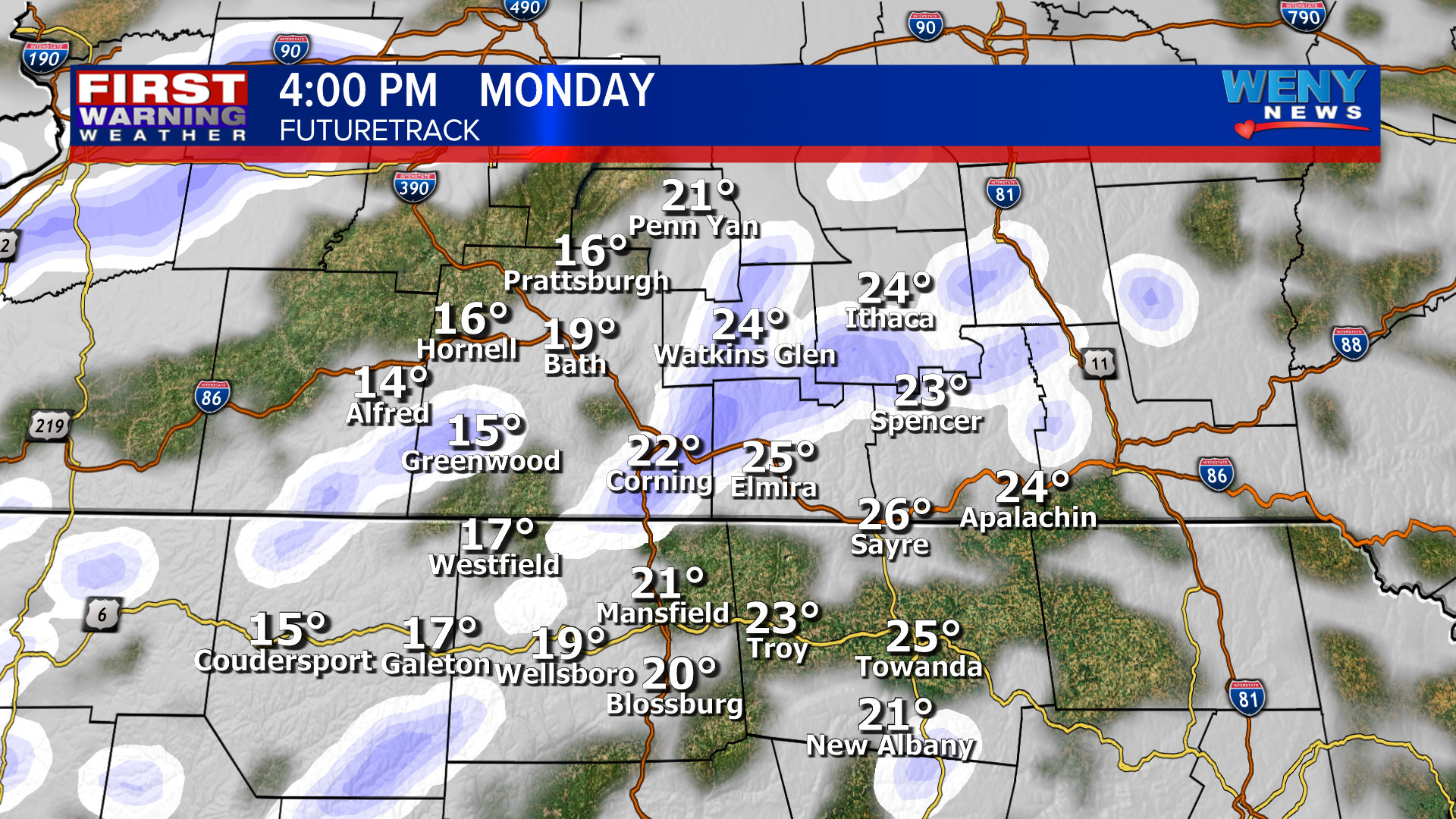 Light snow showers to be followed by frigid evening conditions ...