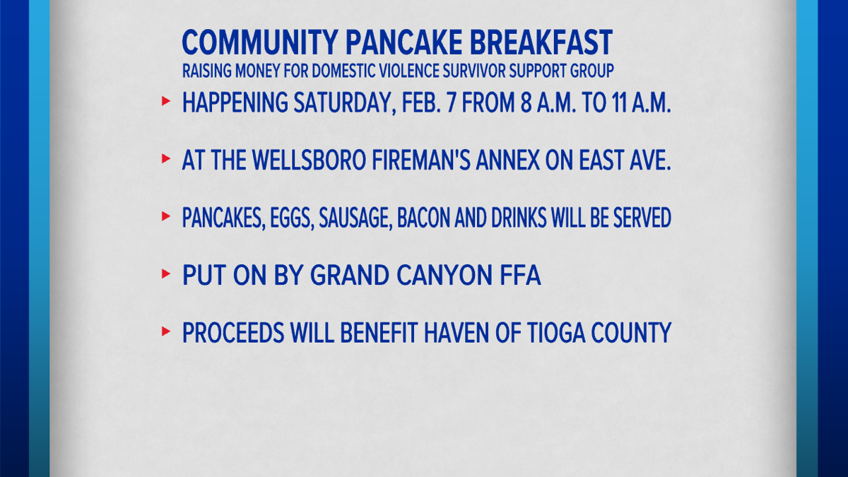 Community Pancake Breakfast to raise money for Haven of Tioga County ...