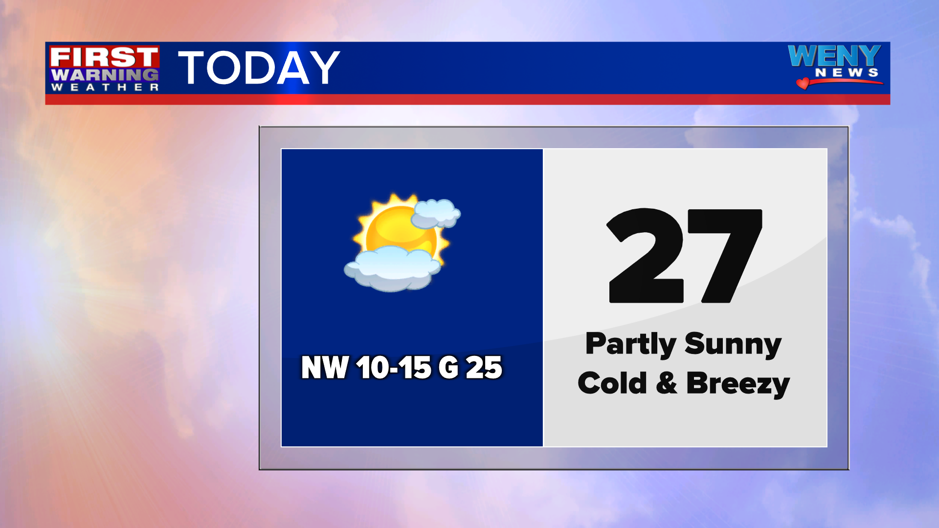 Colder with clouds decreasing | News | weny.com