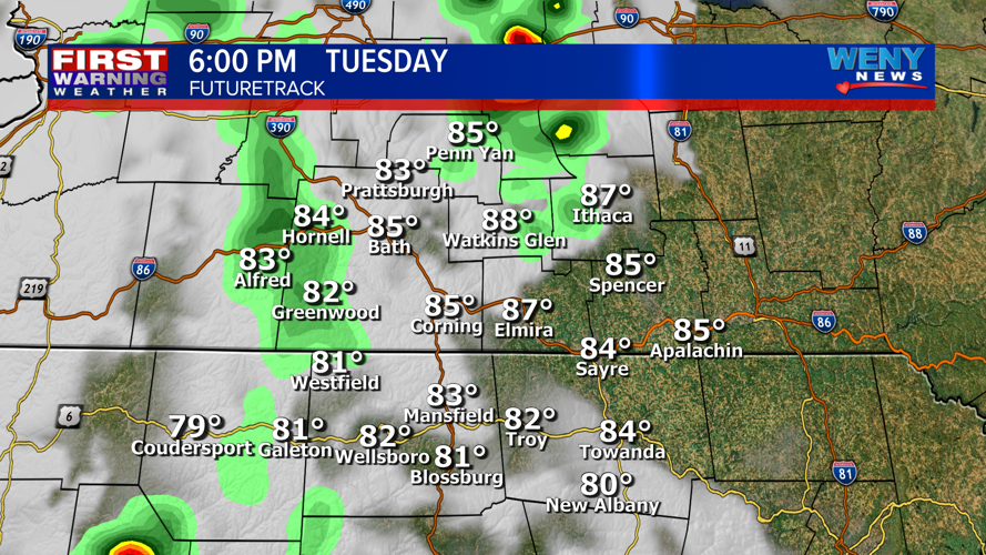 Warm with an isolated shower or thunderstorm possible | News | weny.com