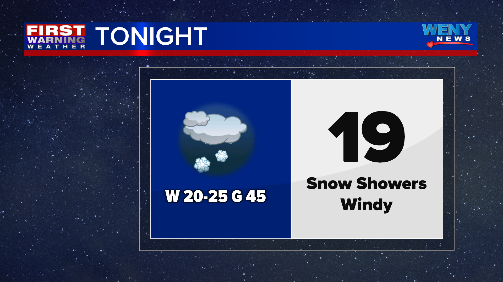 Windy with snow showers | News | weny.com