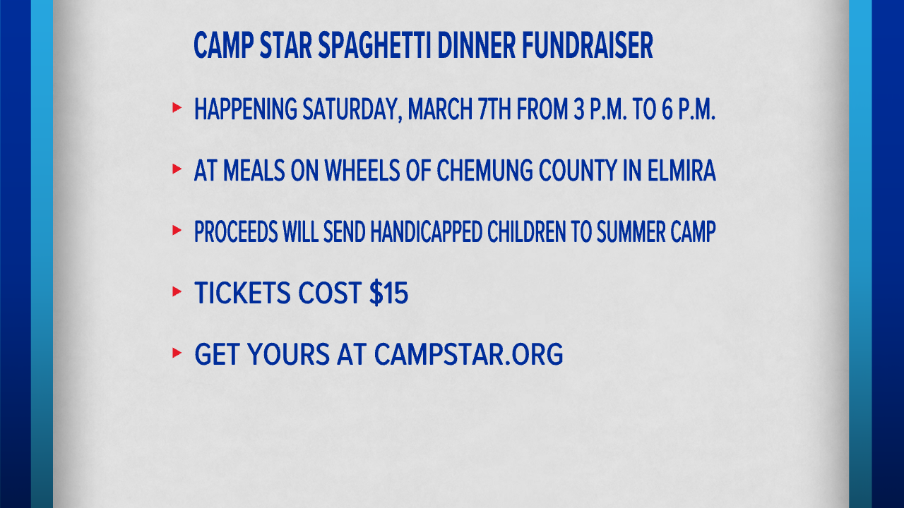 Upcoming spaghetti dinner fundraiser to benefit Camp STAR | News | weny.com