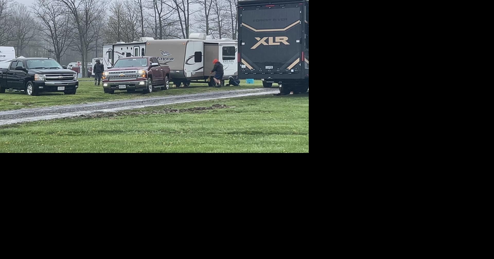 Campers arriving at WGI face rain, mud ahead of NASCAR weekend ...