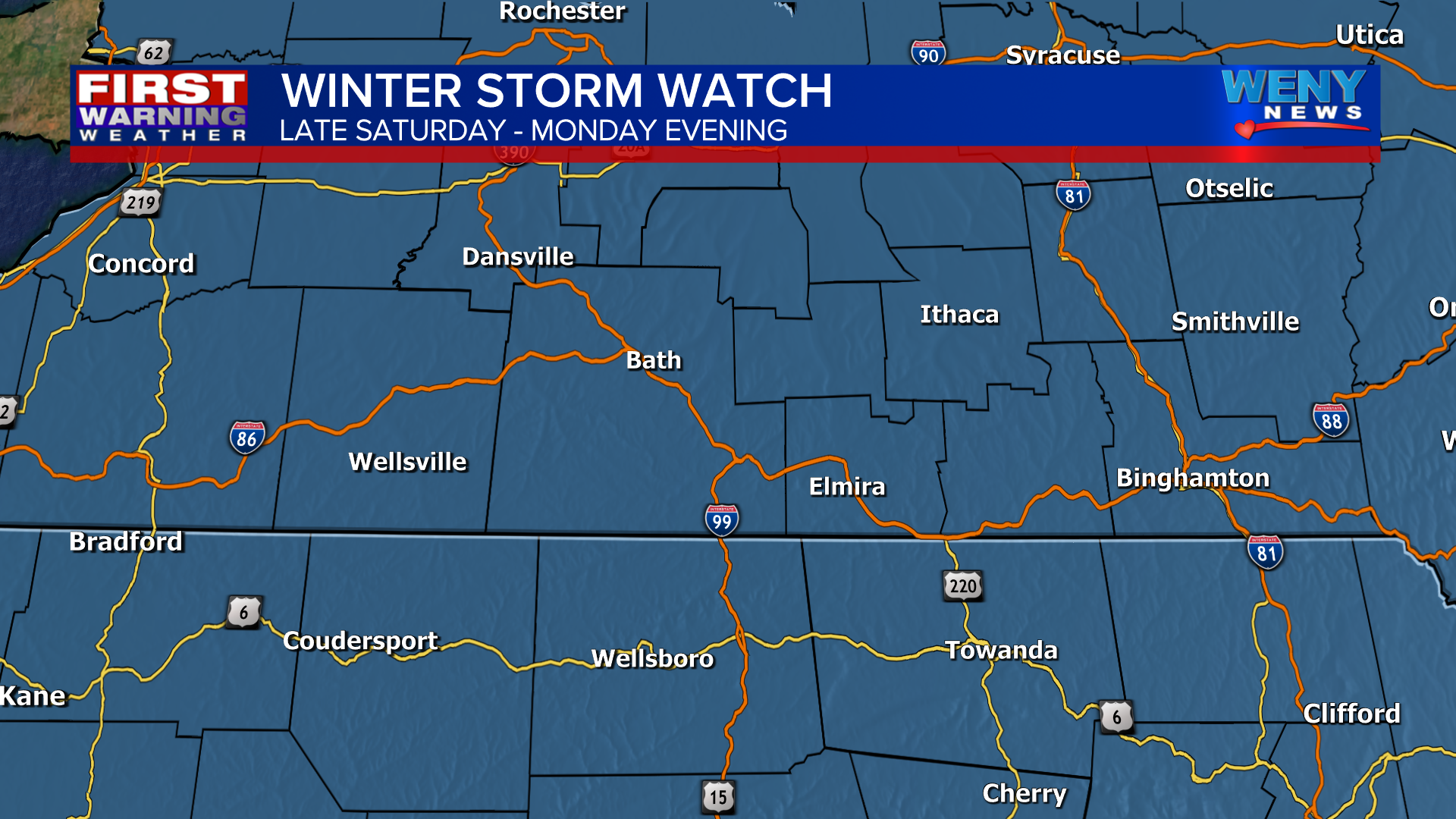 Blustery Friday with a few snow showers | News | weny.com