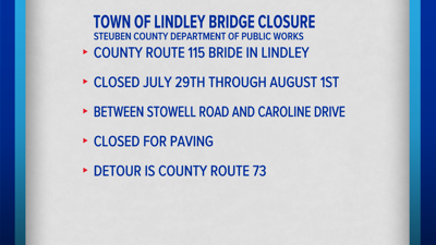 Upcoming Bridge closure in the Town of Lindley | | weny.com