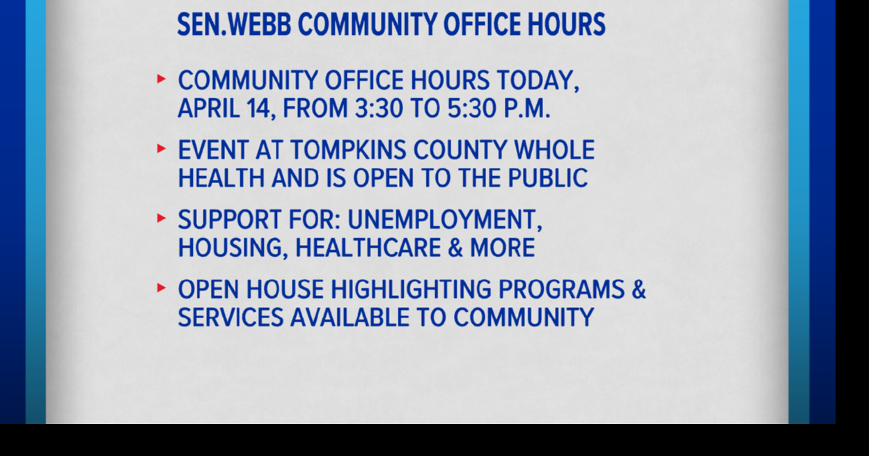 Sen. Lea Webb to Host Community Office Hours in Tompkins County | News ...