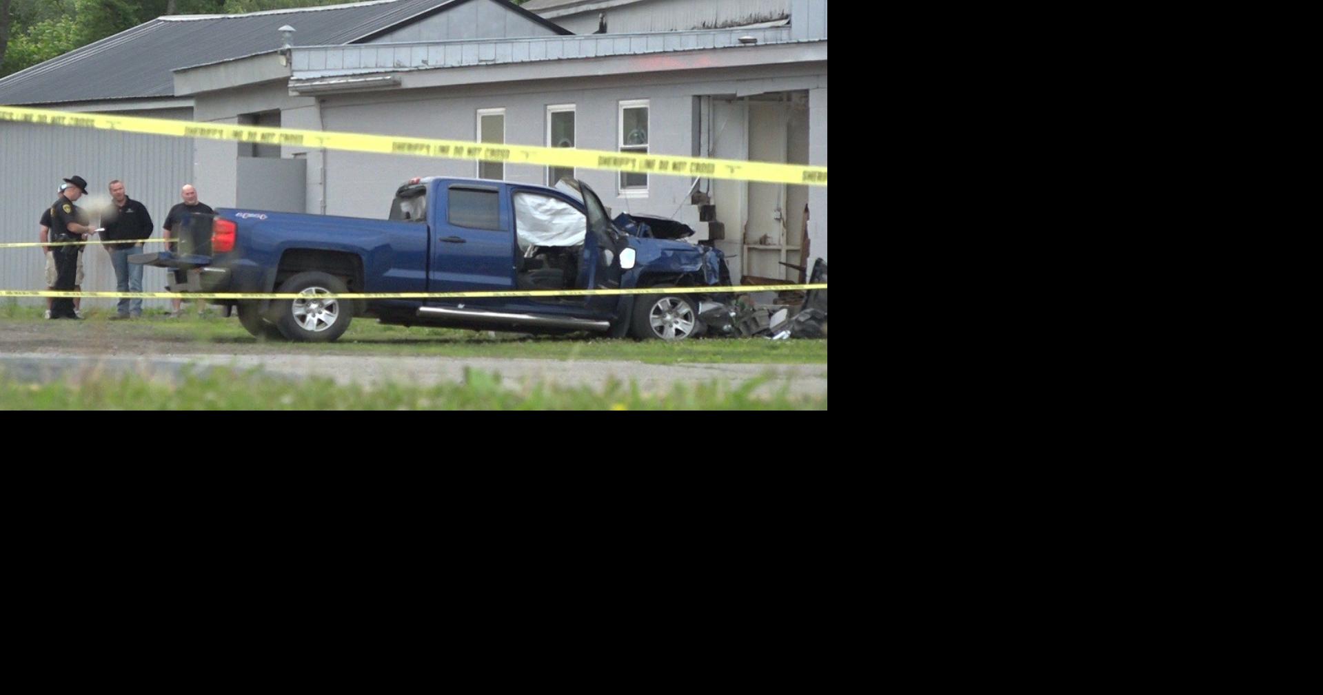 Driver dies after pickup crashes into building; medical emergency ...