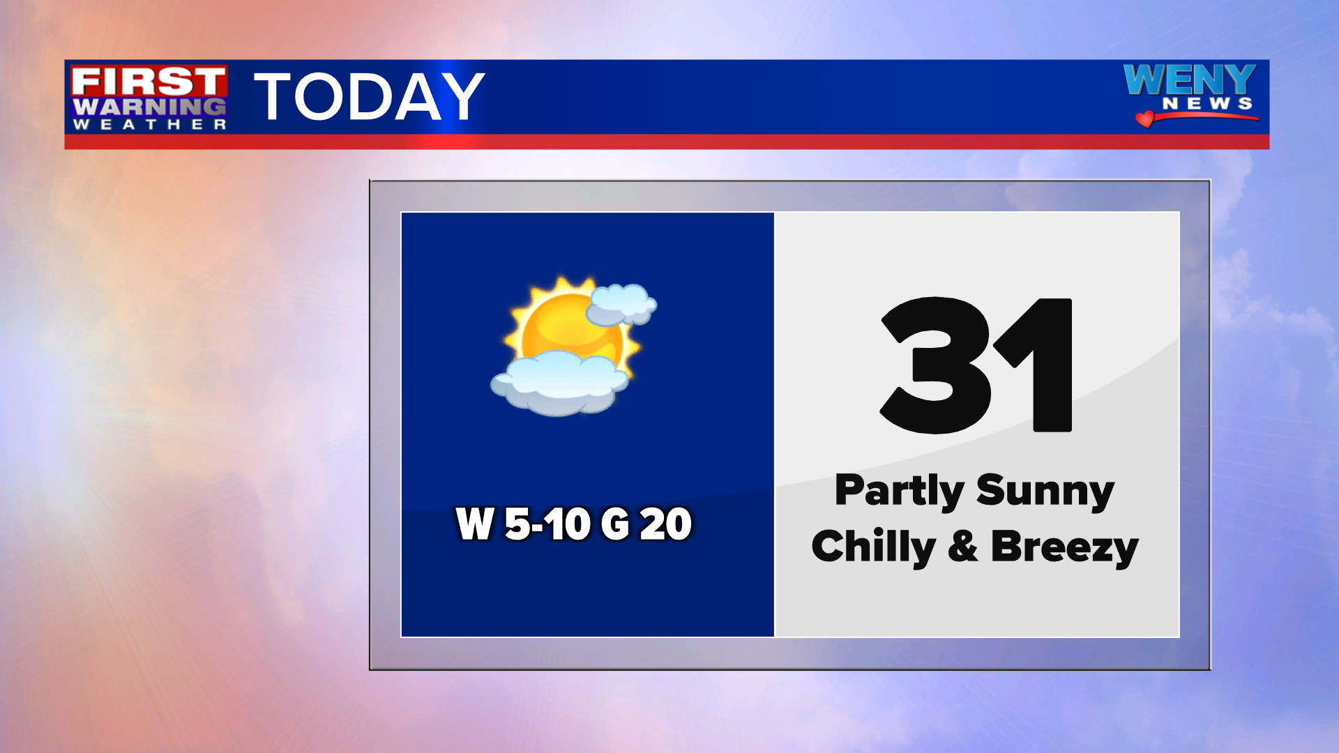 Partly sunny and calm | News | weny.com