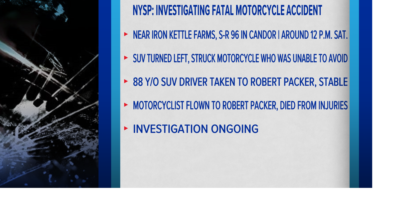NYSP: Motorcyclist killed in Candor Crash, State Police Investigating ...