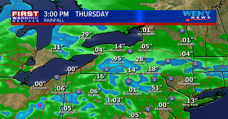 Rain set to cool the Twin Tiers | Weather Extra | weny.com