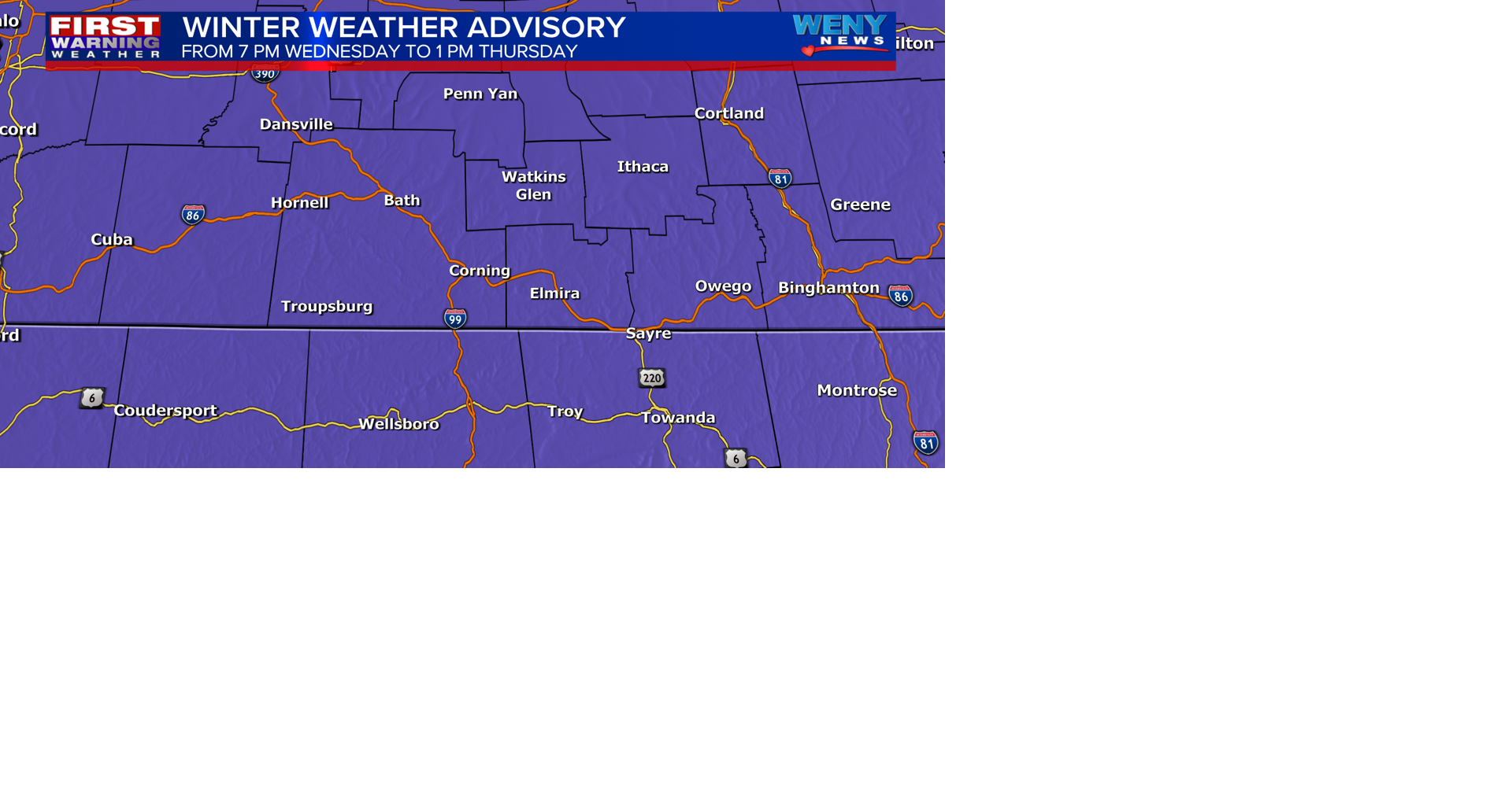 Rain and snow for Wednesday | News | weny.com