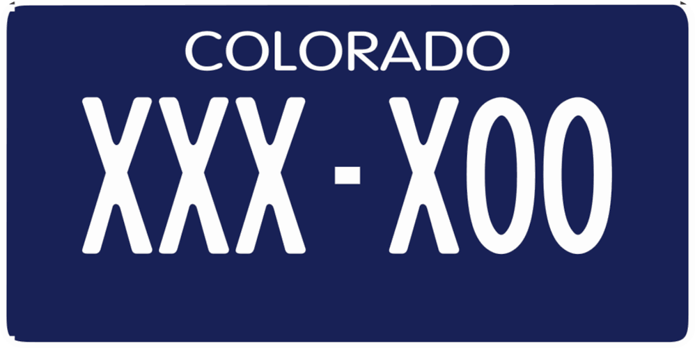 Where did those red, blue and black Colorado license plates come from ...