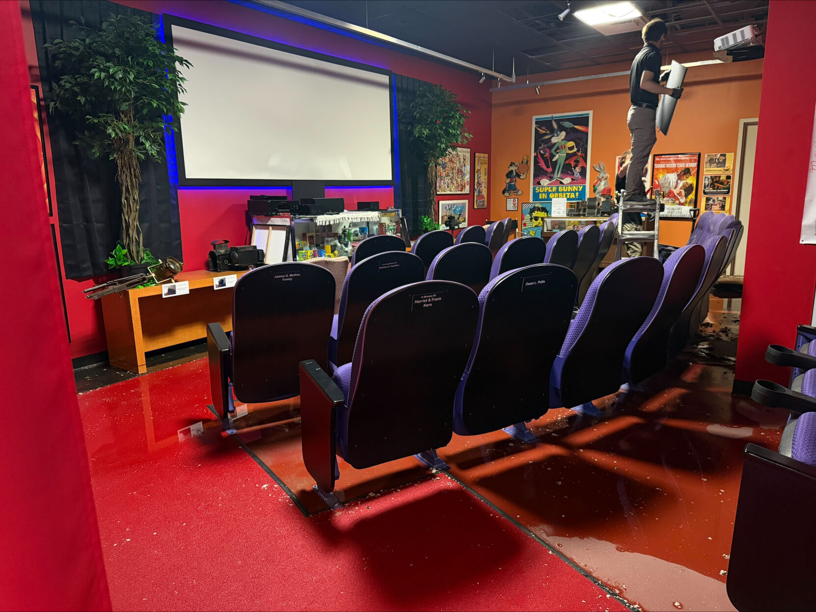 Flooding at Historic Warner Cascade Theatre Museum | Local News | wfmj.com