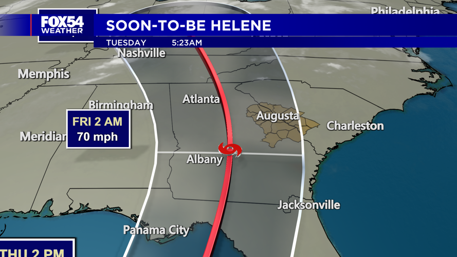 Typical summer weather ahead of Helene's impacts Thursday into Friday ...
