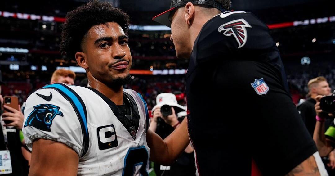 Bijan Robinson outshines top pick Bryce Young as Falcons knock off ...