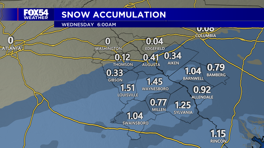 Potential Snowfall Totals | | wfxg.com