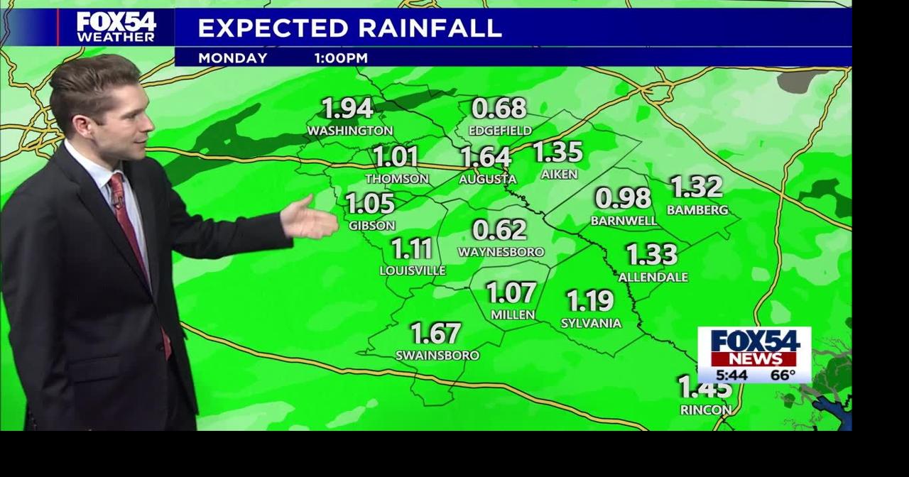 A warm, breezy Saturday ahead before wet weather blankets the CSRA ...