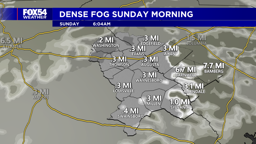 Wet weather continues Saturday; Staying dry Sunday with a foggy start ...