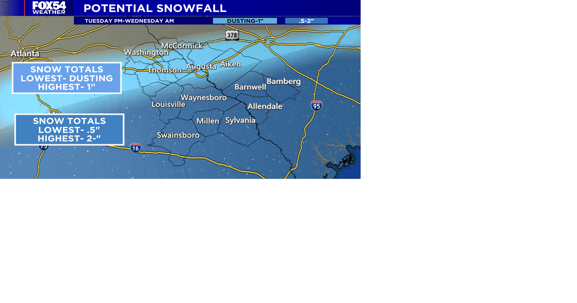 Potential Snowfall Totals | | wfxg.com