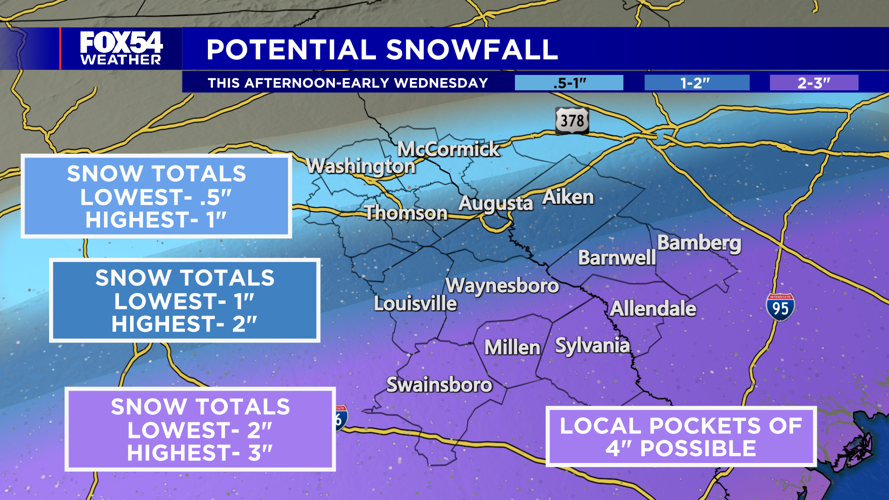 Snow Totals and Travel Impacts | | wfxg.com