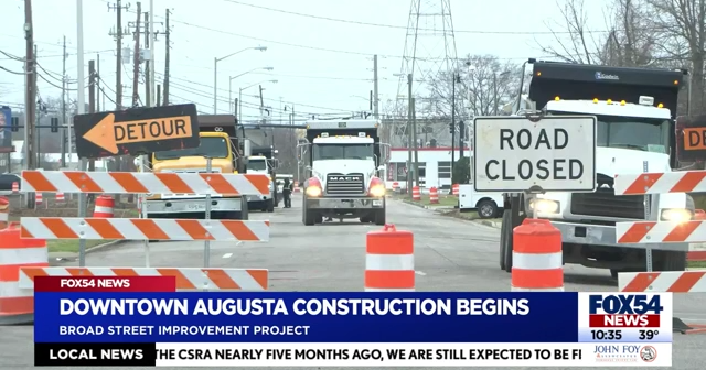 Broad Street overhaul begins, traffic delays expected | News | wfxg.com