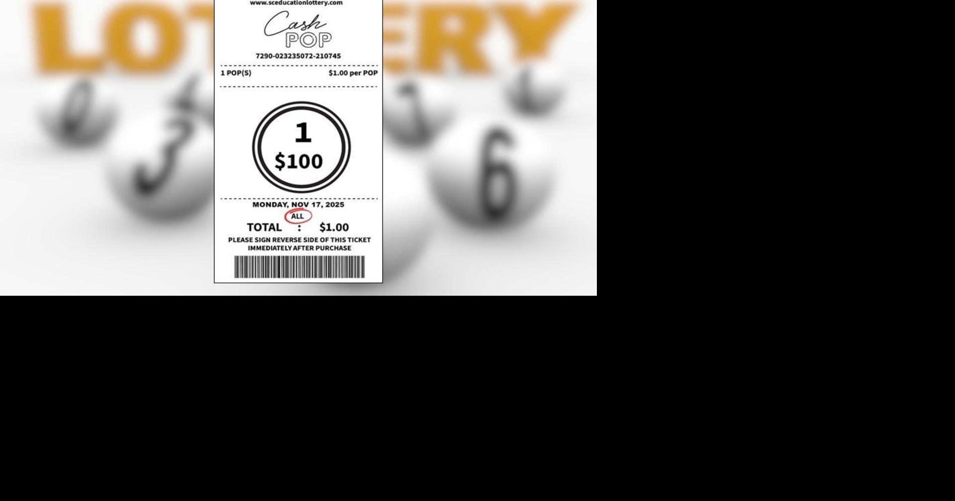 SC Lottery to refund CASH POP tickets printed in error | Entertainment ...