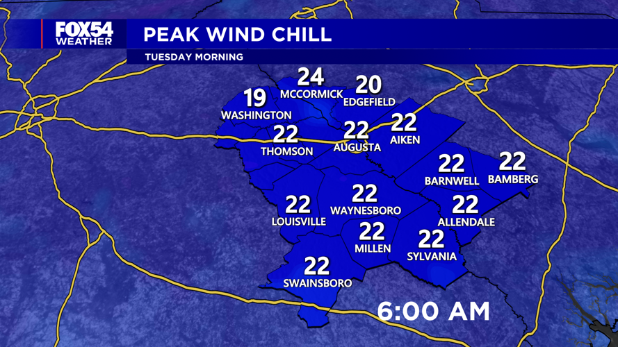 Weather Aware: Frigid cold Monday & Tuesday mornings | | wfxg.com