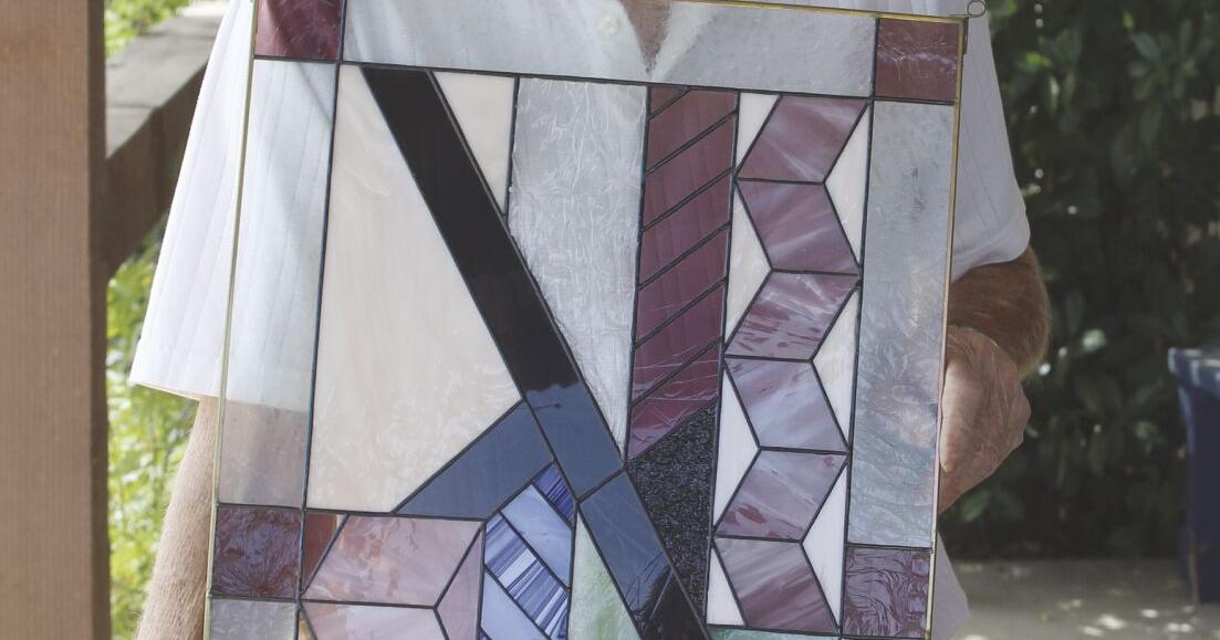 83-year-old Beryl Sharp masters wood working and stain glass art | Arts ...