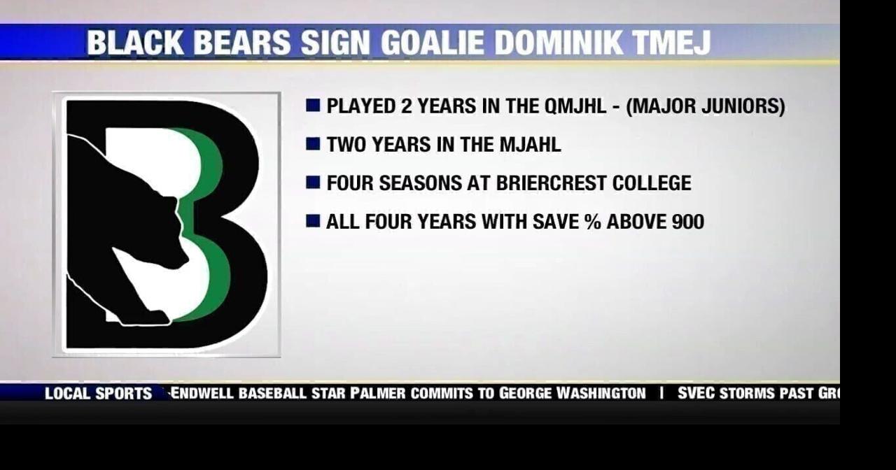 Black Bears sign goaltender Dominik Tmej | Sports | wicz.com