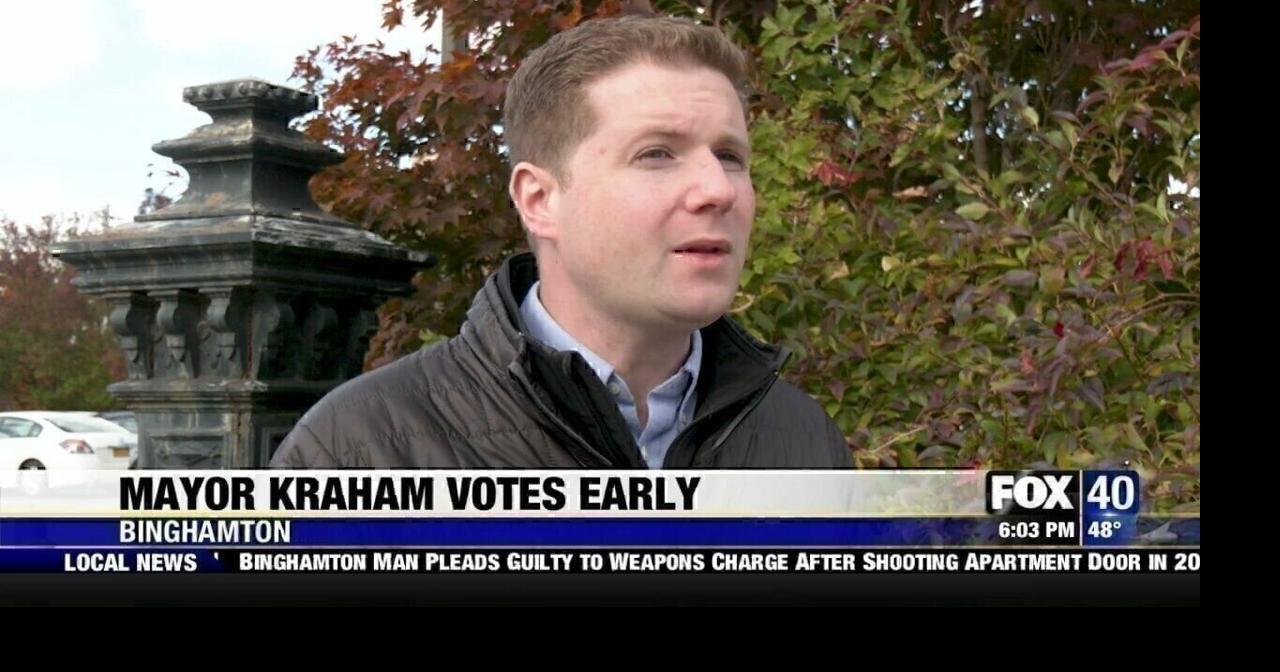 City of Binghamton Mayor Jared Kraham Votes Early Ahead of Election Day ...