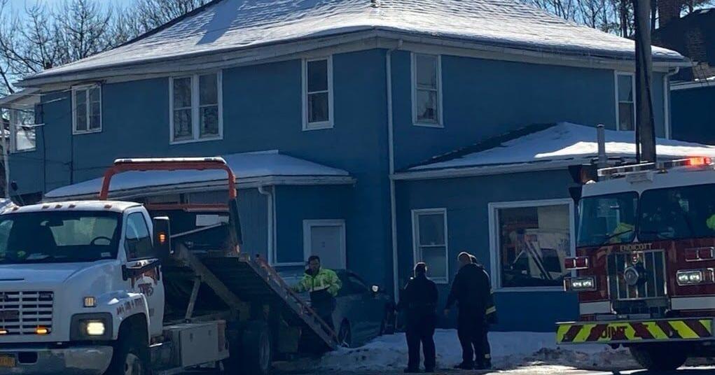 One Person Injured After Car Crashes Into Endicott Tattoo Shop | Video ...