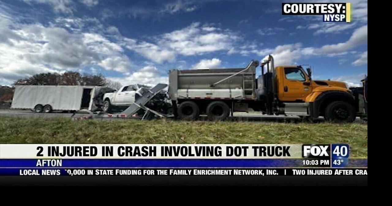 Two Injured After Crash Involving DOT Vehicle on I-88 | News | wicz.com