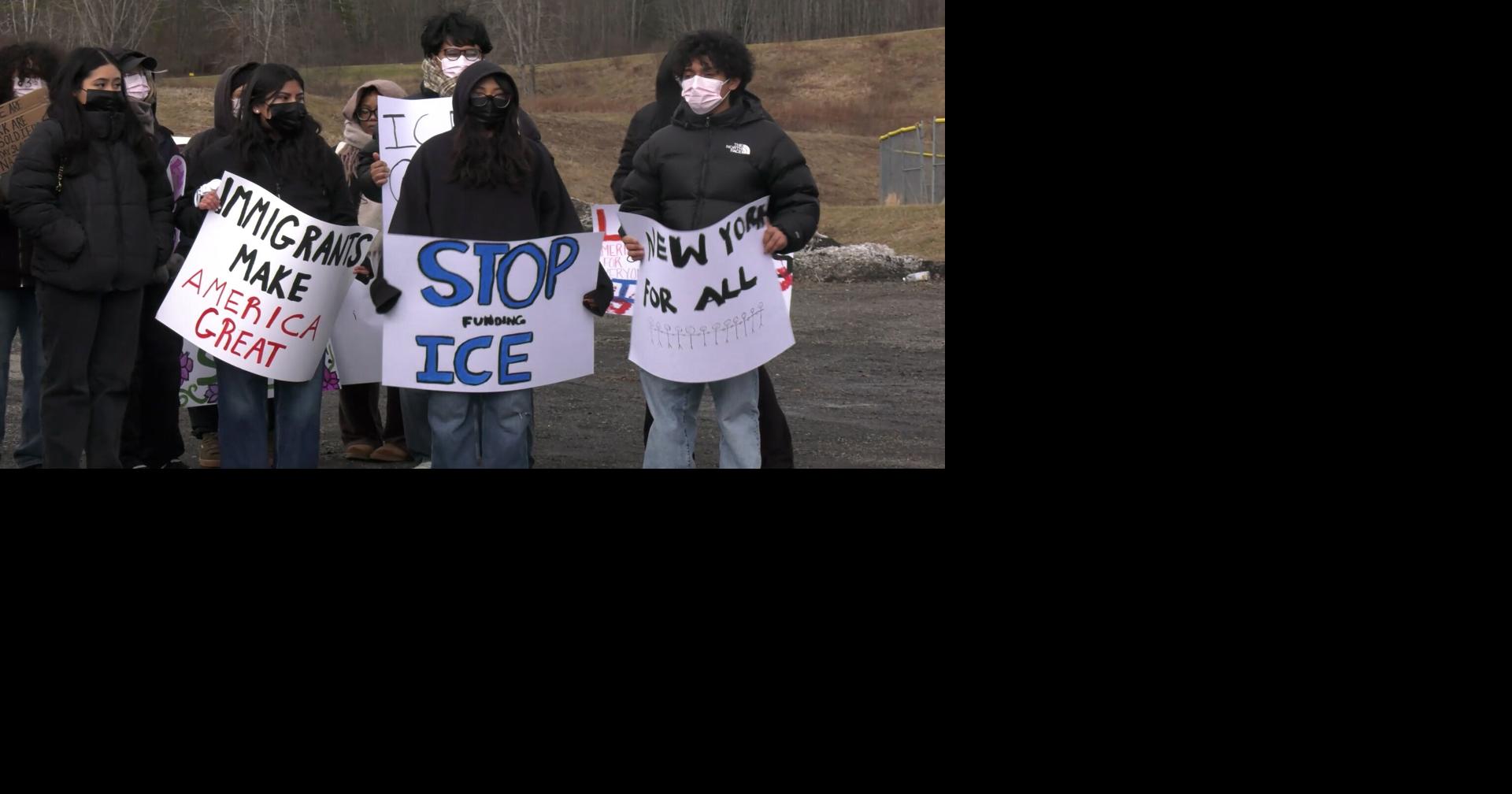 Supporters and Opponents of ICE Hold Separate Rallies in Binghamton ...