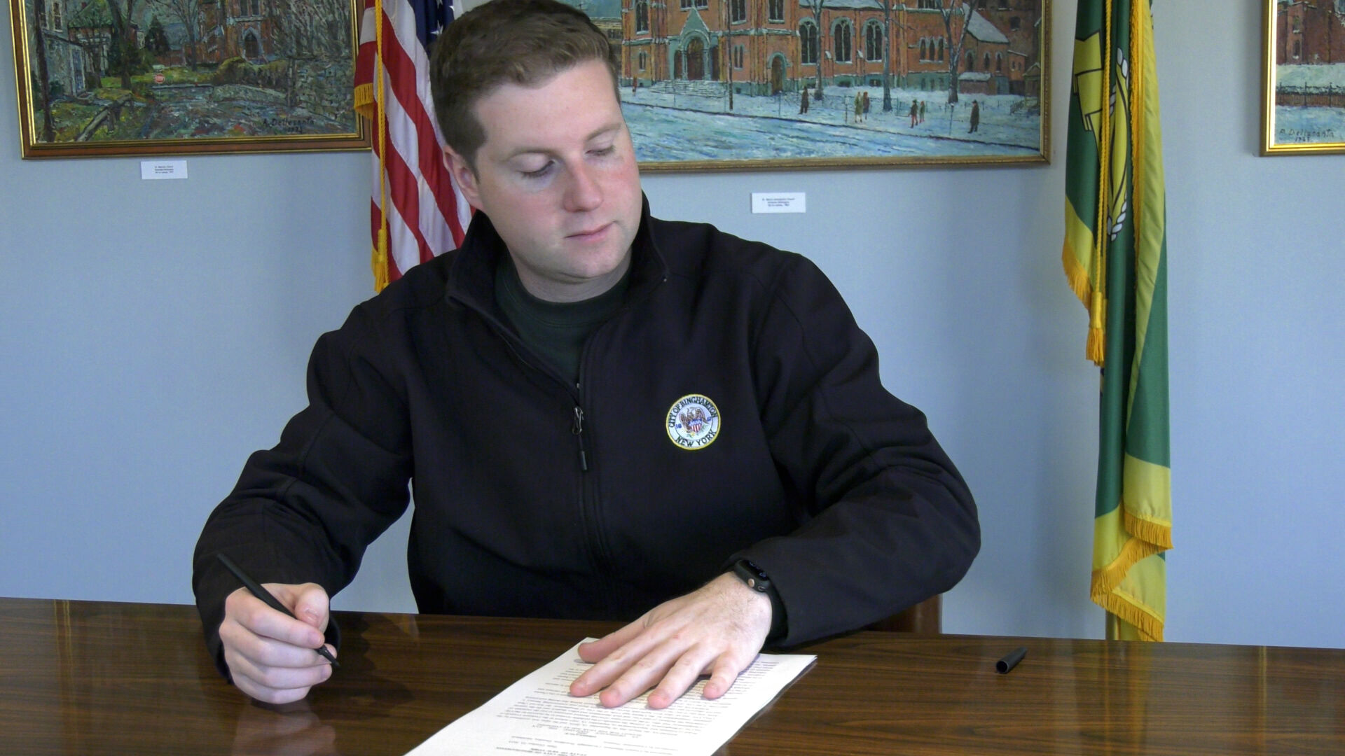 Binghamton Mayor Jared Kraham Officially Signs 2026 | News | wicz.com