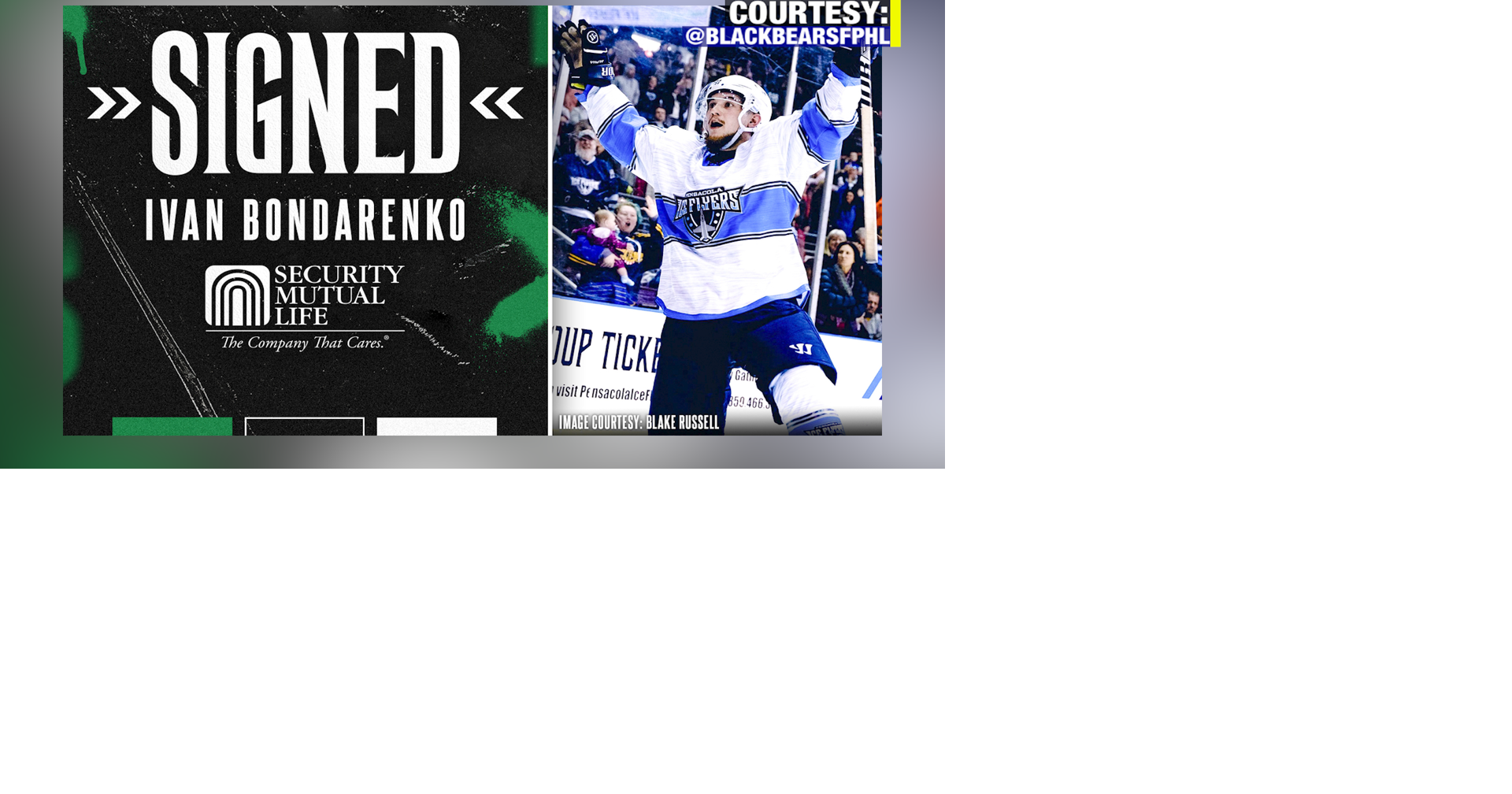 Black Bears sign SPHL forward Ivan Bondarenko | Sports | wicz.com