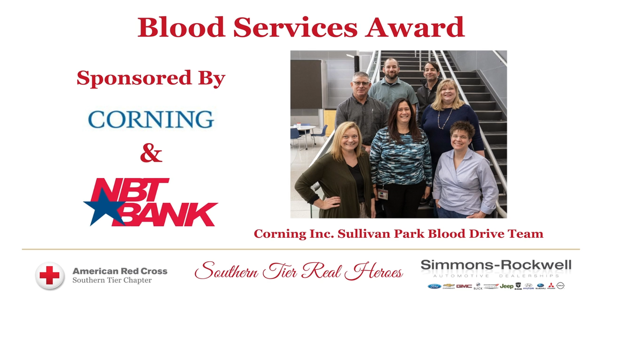 Corning Sullivan Park Blood Drive Team Honored for Life-Saving ...