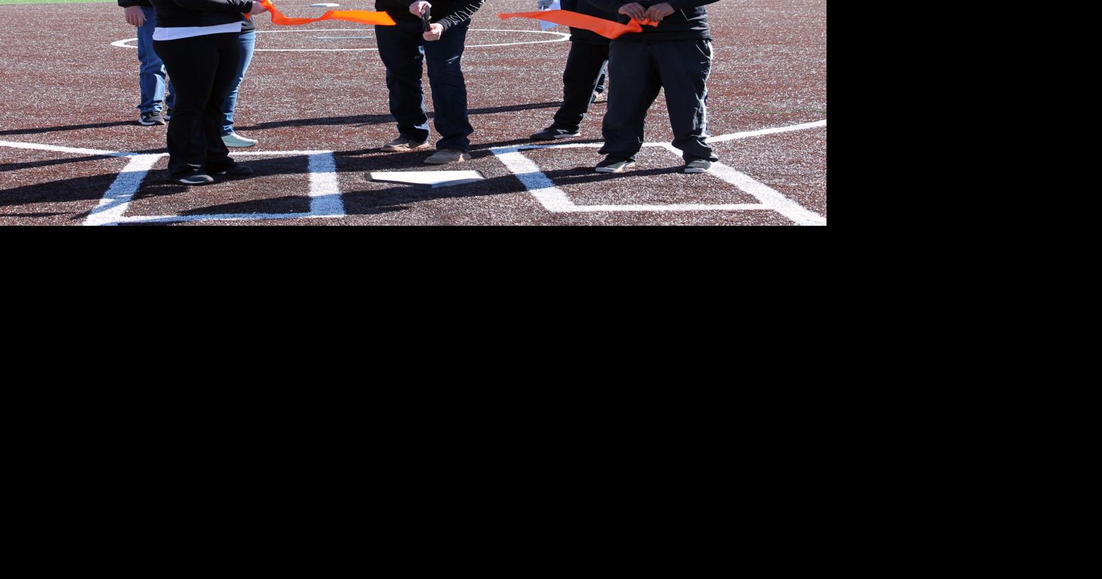 Hatch cuts ribbon for new turf softball field | Williams Local News ...